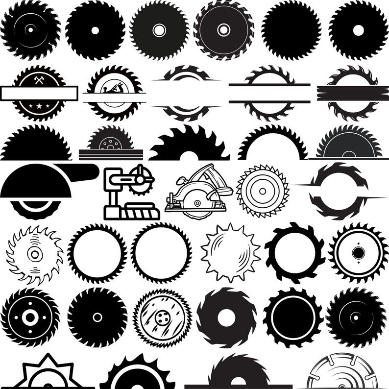 Saw Blade SVG Bundle,saw Blade Clipart, Saw Blade Silhouette, Saw Blade ...