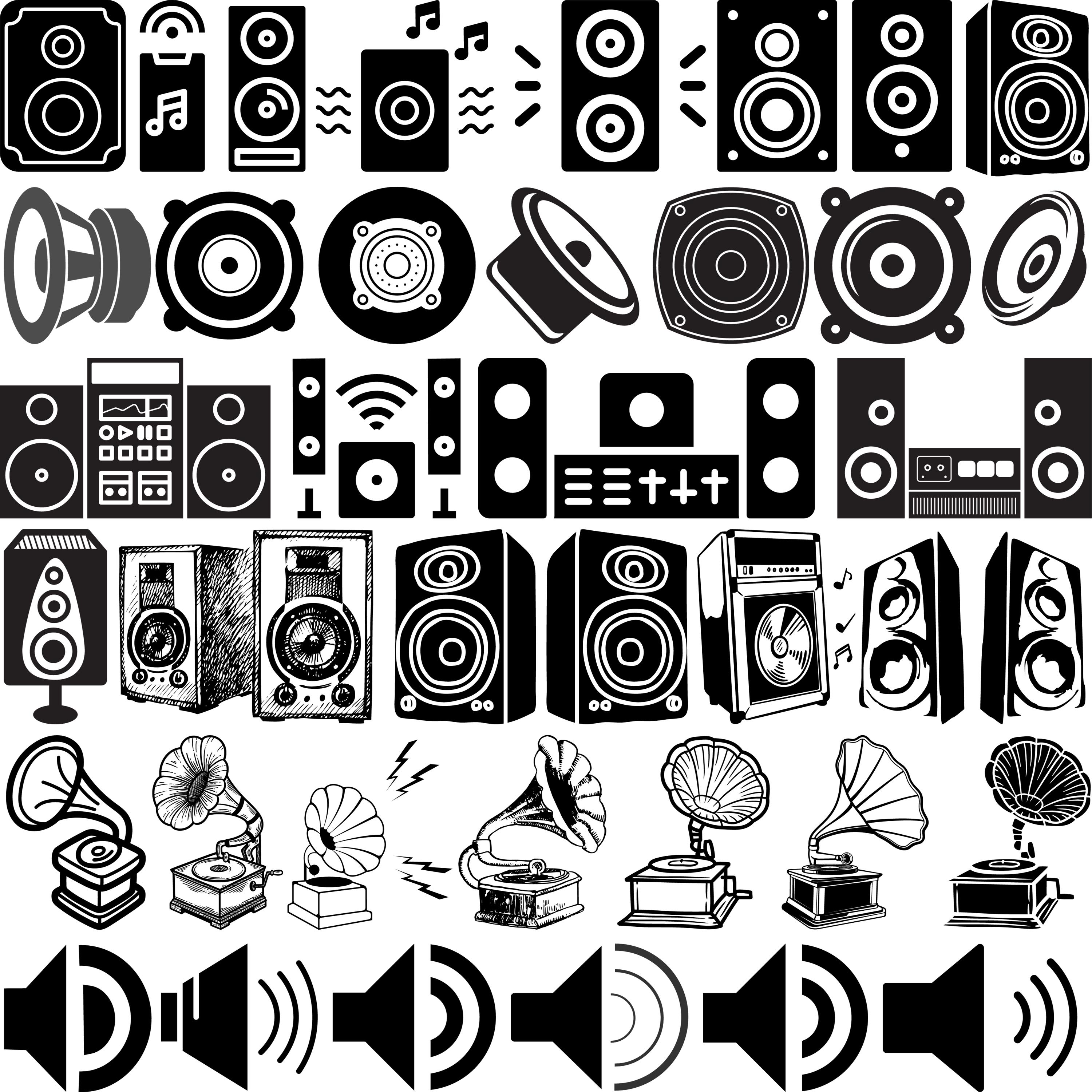Speaker SVG, Loud Speaker Svg, Music Svg, Audio Svg, Speaker Clipart ...