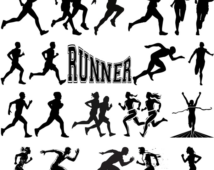 Running SVG Bundle, Runner Svg, Run Svg, Running Man, Running Women ...