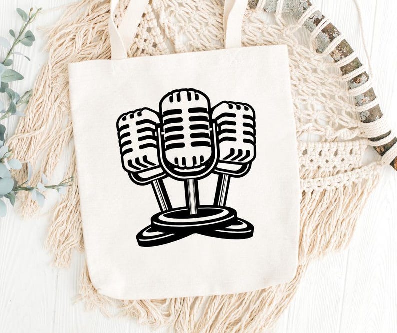 Microphone SVG Bundle, Microphone Clipart, Microphone Silhouette, Mic ...