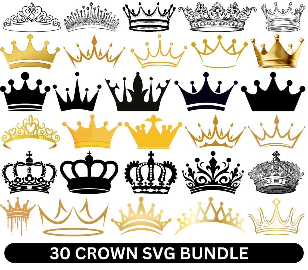 Royal Crown Svg Bundle, Crown SVG Bundle, Queen Crown Svg, File for ...