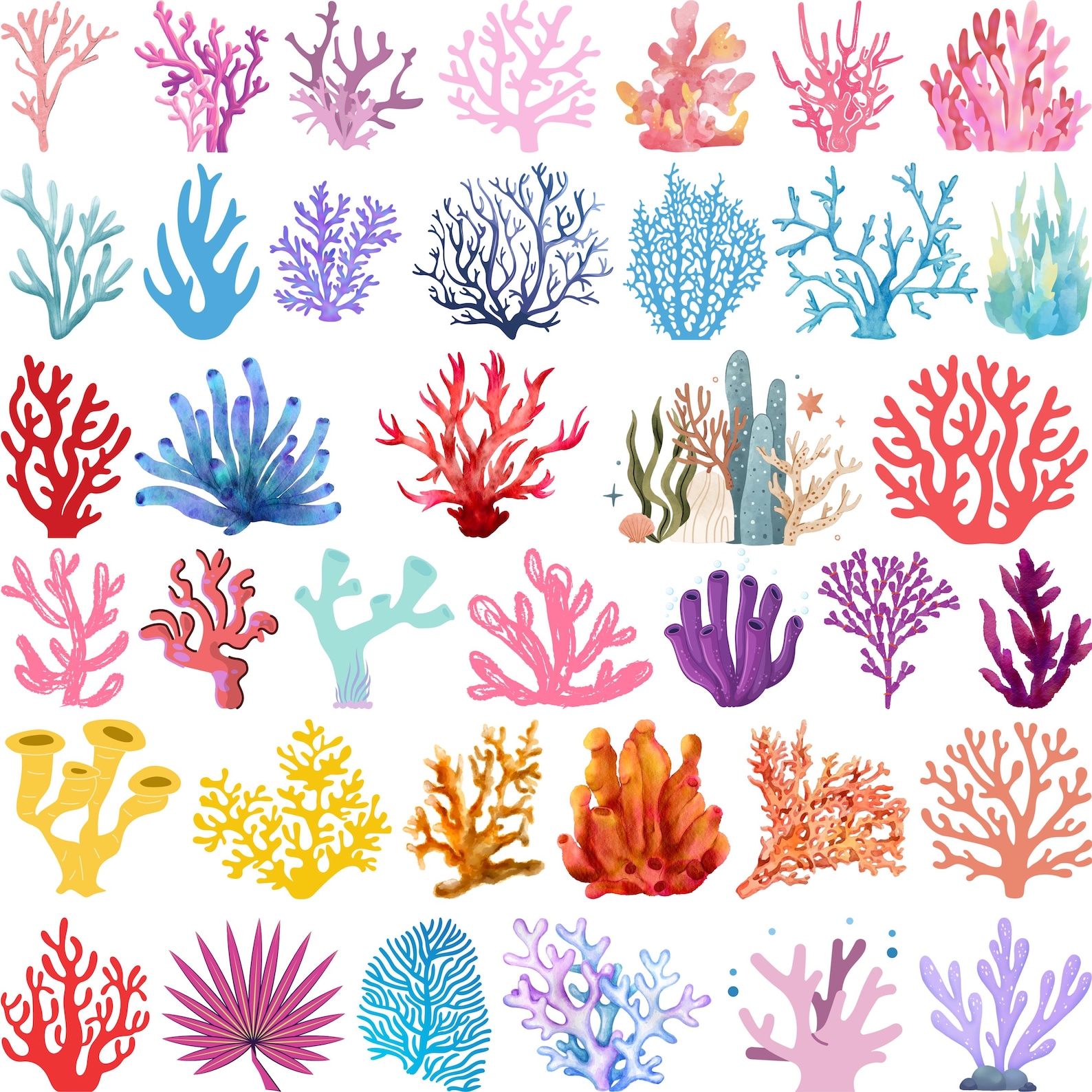 Coral SVG Bundle, Coral SVG Cut Files for Cricut, Coral Silhouette ...