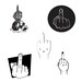 Middle Finger Svg Bundle, Middle Finger Clipart for Cricut, Skeleton ...