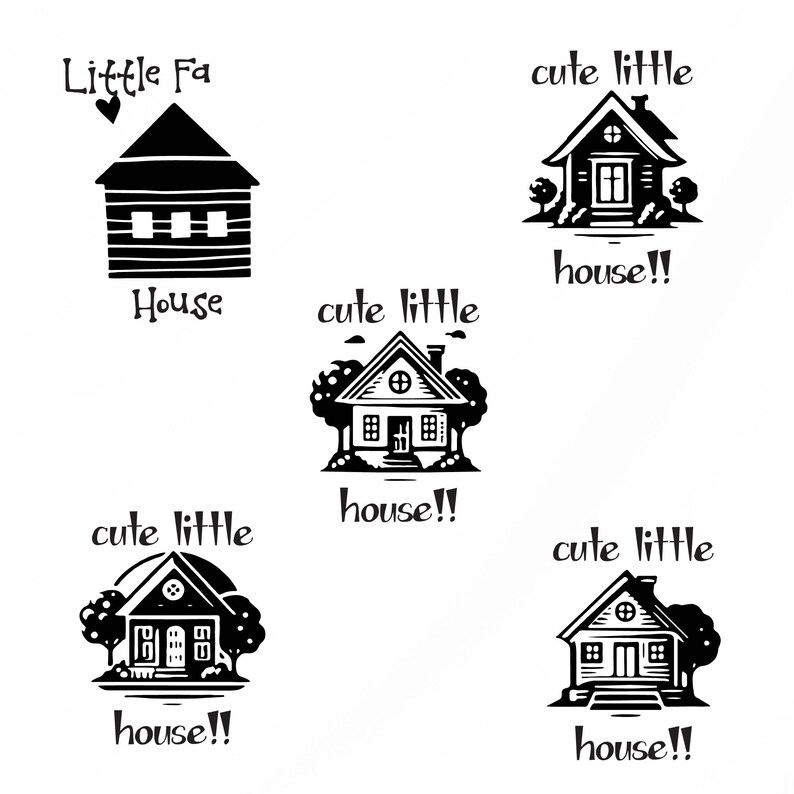 Little House Bundle Svg Bundle Clipart Cricut House Roof Bundle ...