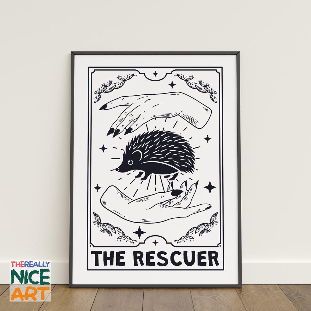 The Rescuer Tarot Card Wall Art | Mystical Archetype Poster, Spiritual ...