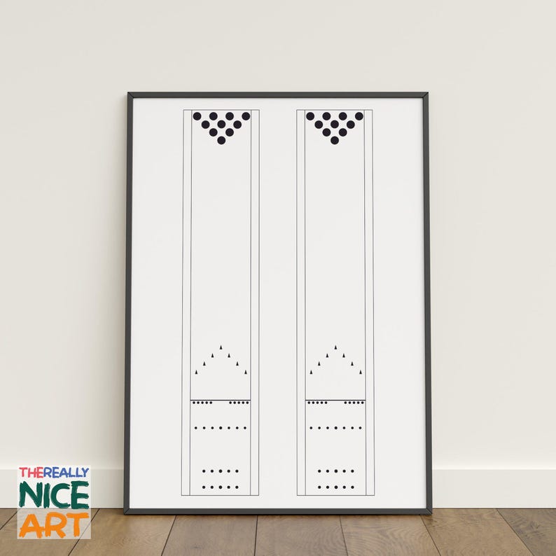Minimalistic Bowling Alley Wall Art, Retro Bowling Lane Poster, Sports ...
