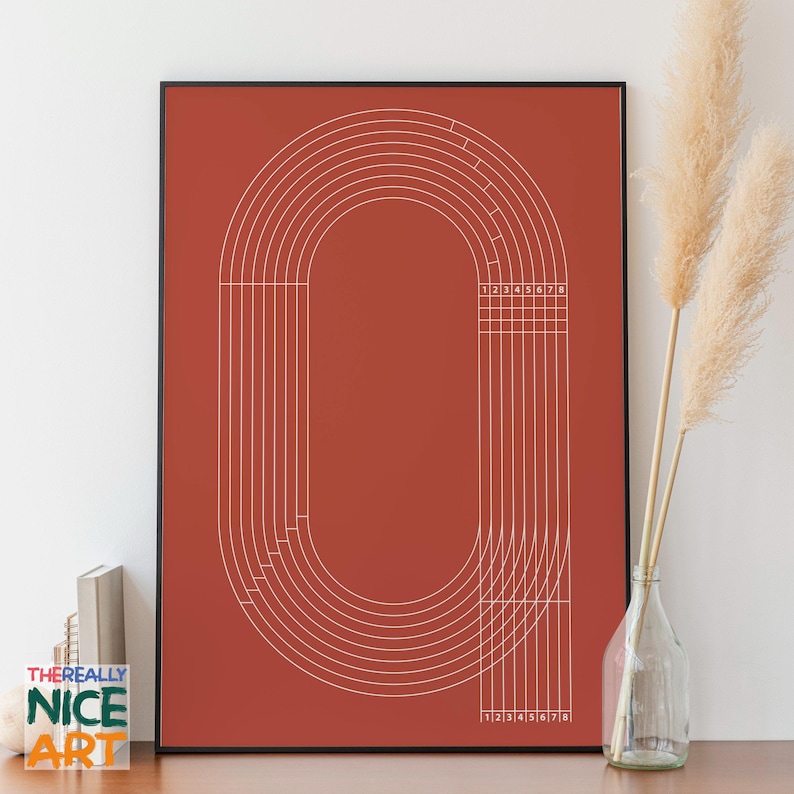 Running Track Wall Art, Sports Decor (digital Download) - Etsy