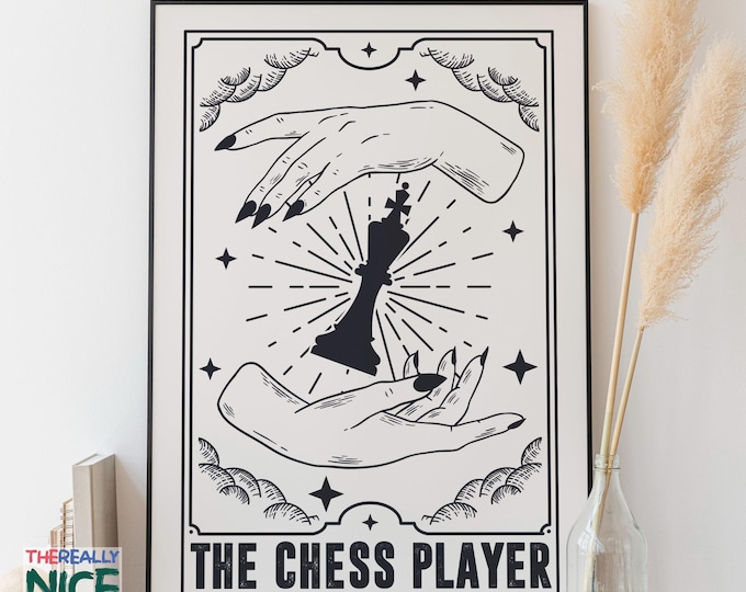 Square Chess Set Sketch Art, Black and White Printable Wall Art ...