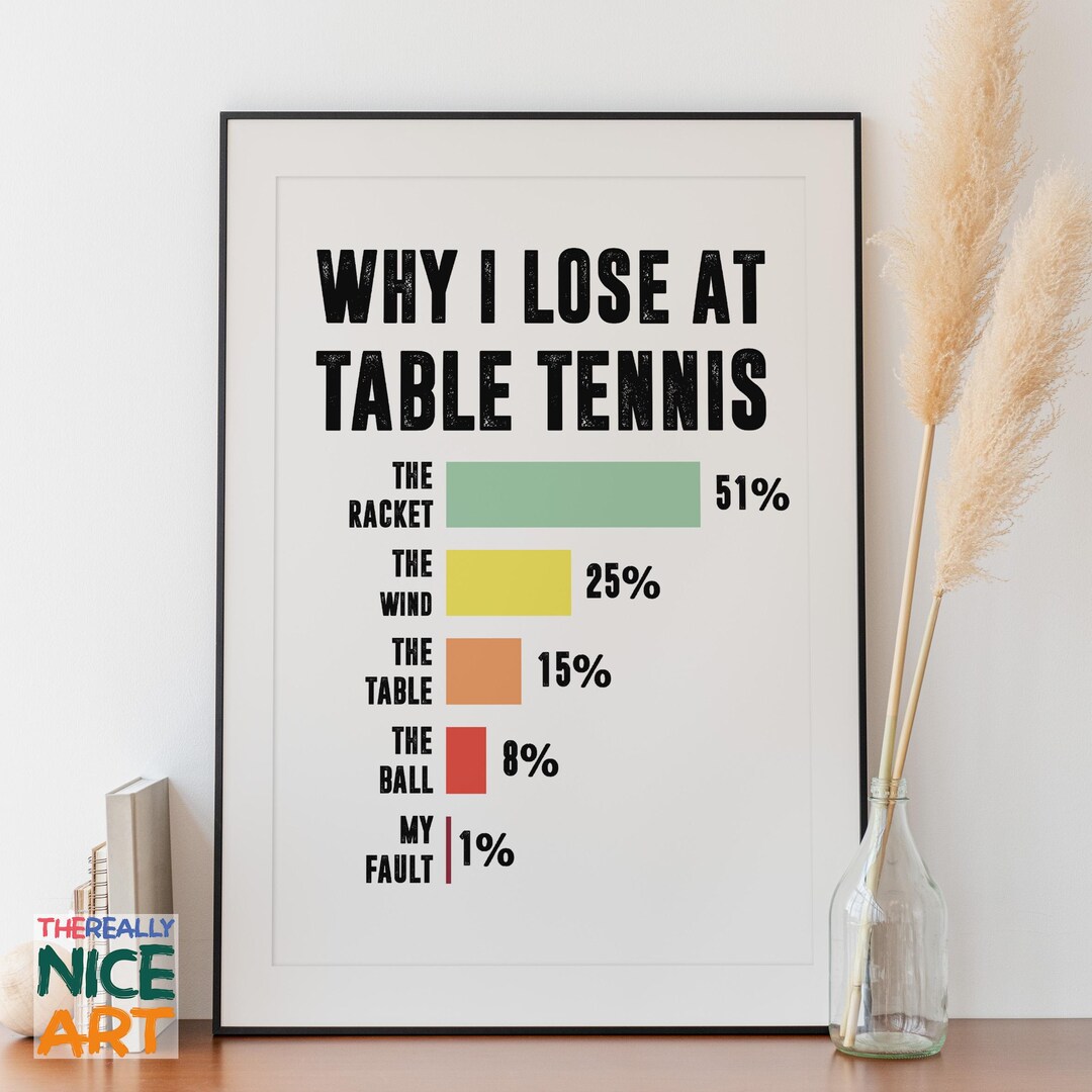 Funny Table Tennis Stats Poster, Ping Pong Art (digital Download) - Etsy