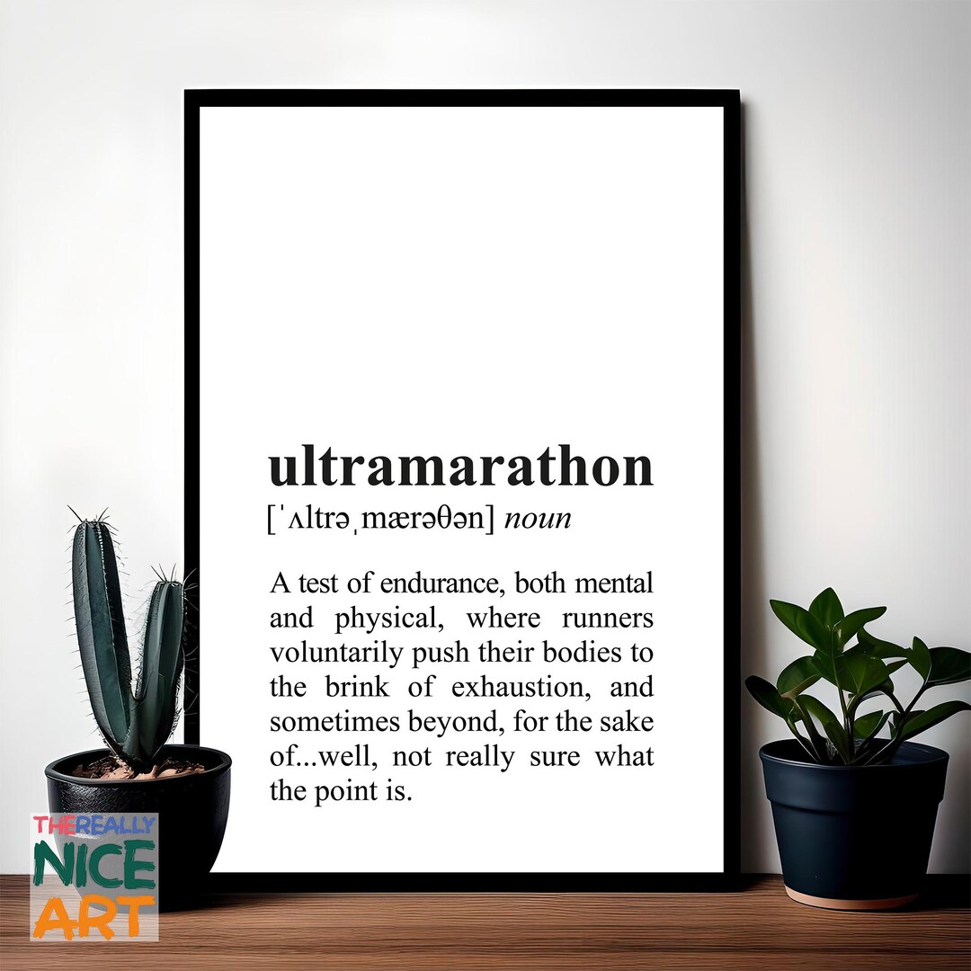 Ultramarathon Runner PRINTABLE Wall Art, Endurance Race Design, Runner ...