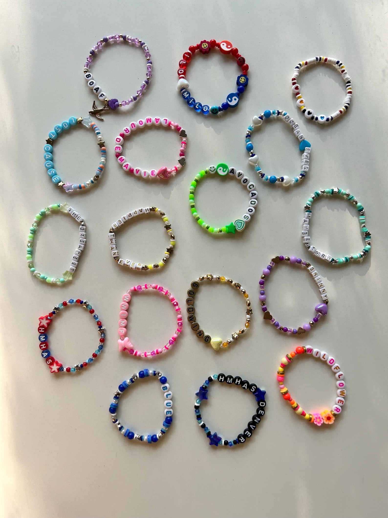 Custom Billie Eilish Hit Me Hard and Soft Tour Beaded Bracelets - Etsy