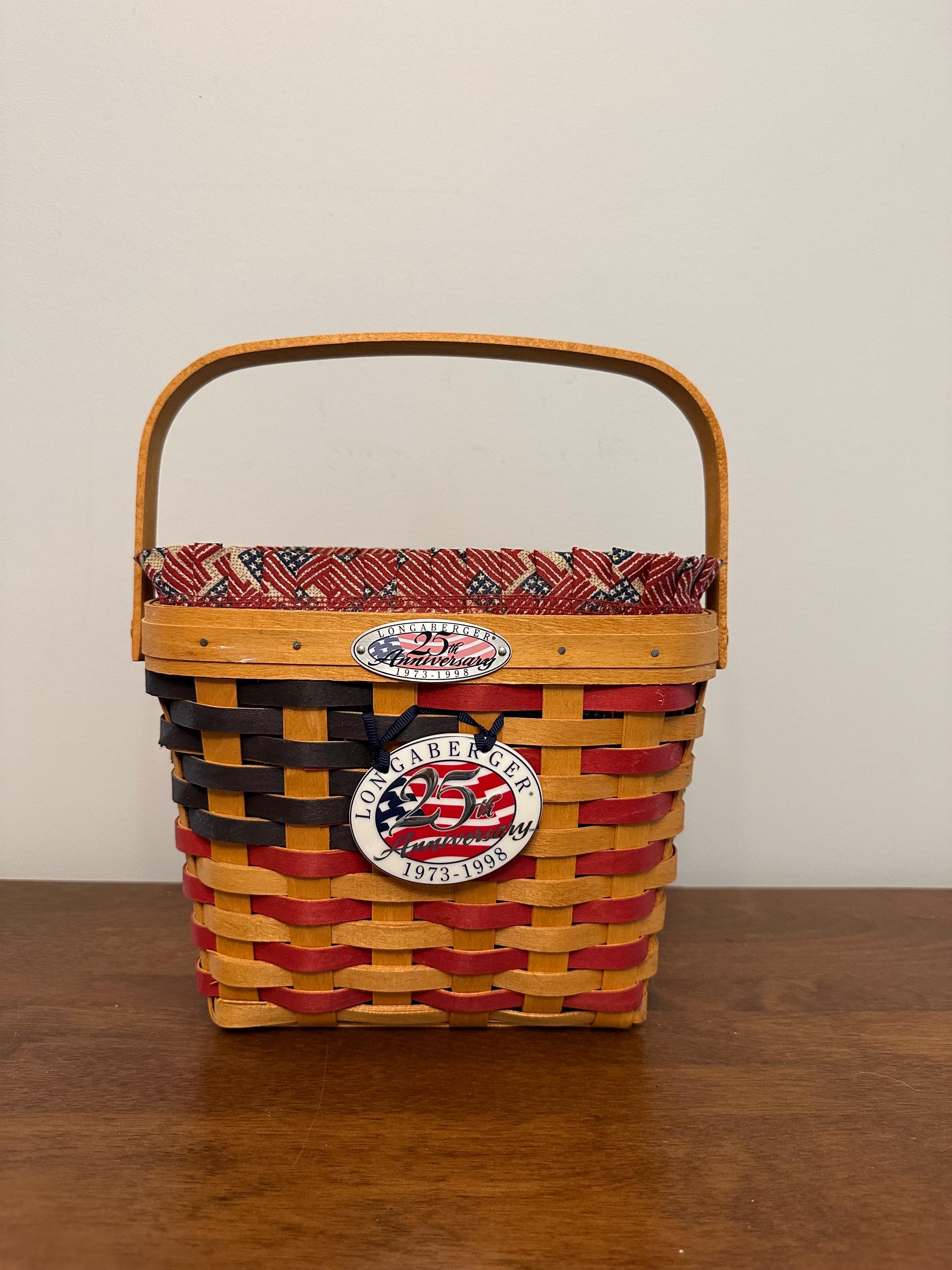 Longaberger “25th Anniversary Flag” Basket - Etsy