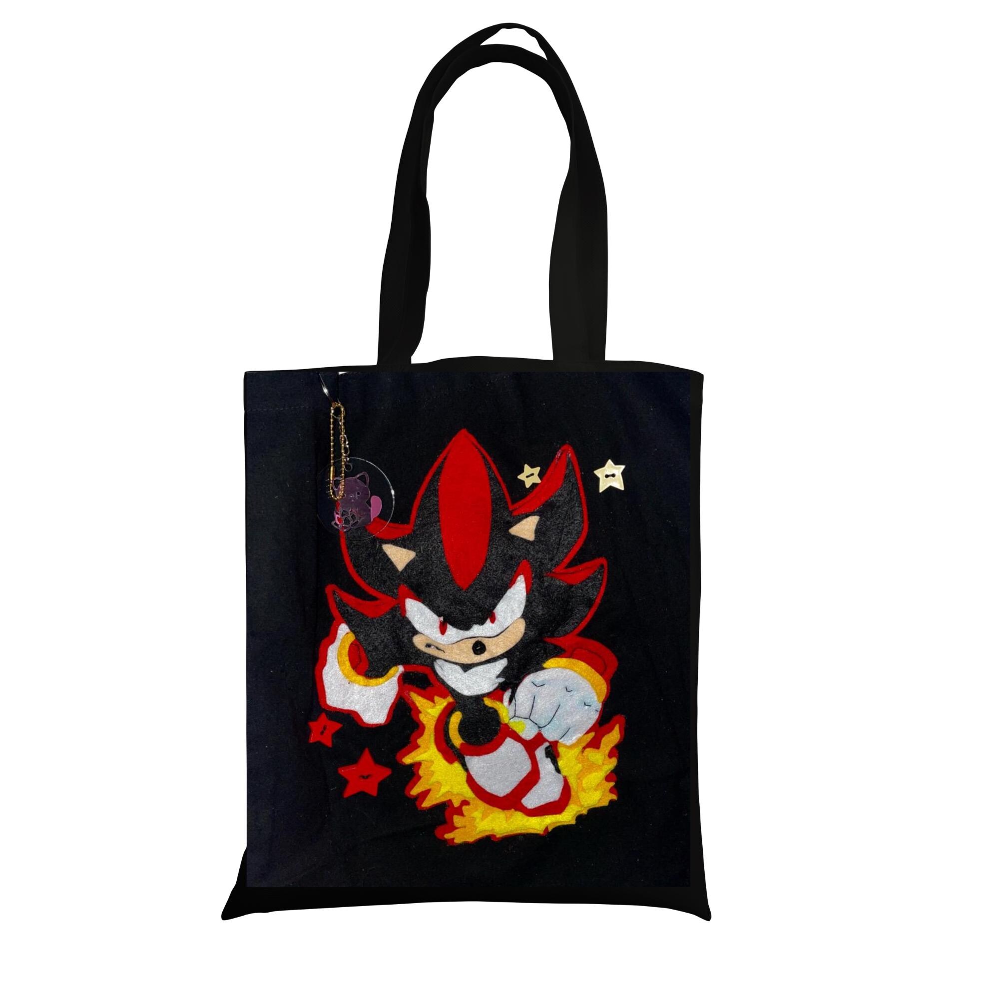 Customizable 3D Shadow the Hedgehog Felt Tote Bag Handmade Eco-friendly ...