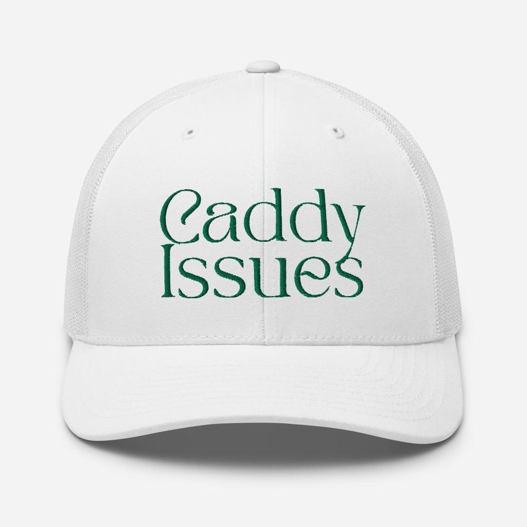 Caddy Problems Trucker Hat White and Green - Etsy