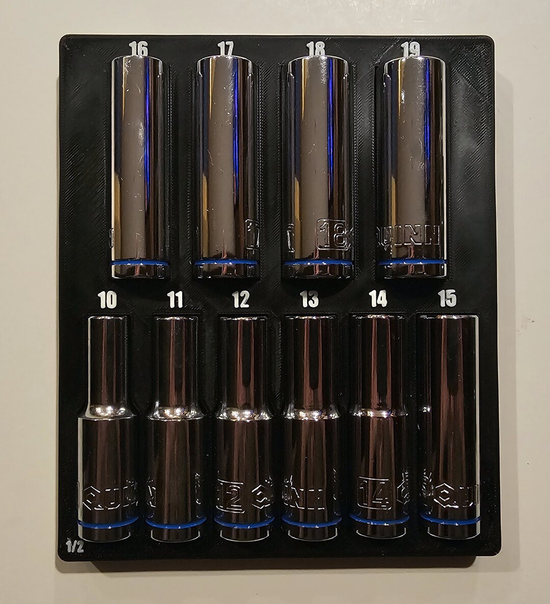 3D Printed Organizer Tray for Harbor Freight Quinn 64230 Sockets - 1/2 ...