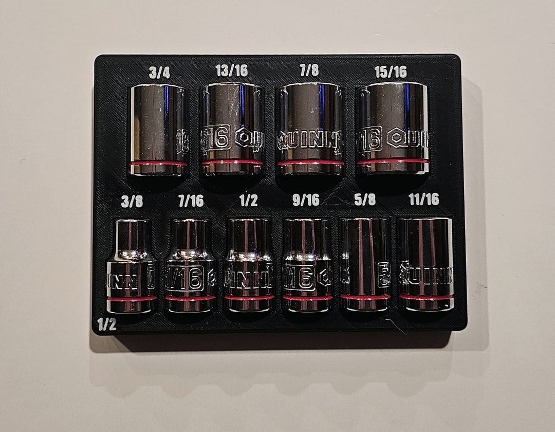 3D Printed Organizer Tray for Harbor Freight Quinn 64224 Sockets - 1/2 ...