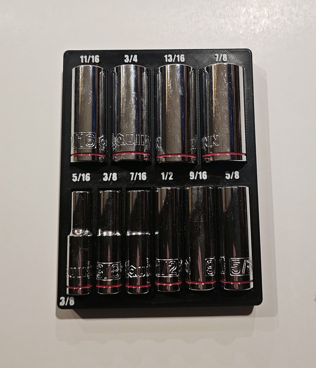 3D Printed Organizer Tray for Harbor Freight Quinn 64215 Sockets - 3/8 ...