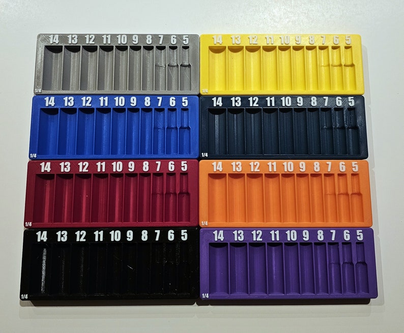 3D Printed Organizer Tray for Harbor Freight Quinn 64210 Sockets 1/4 ...