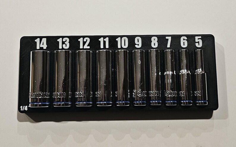 3D Printed Organizer Tray for Harbor Freight Quinn 64210 Sockets - 1/4 ...