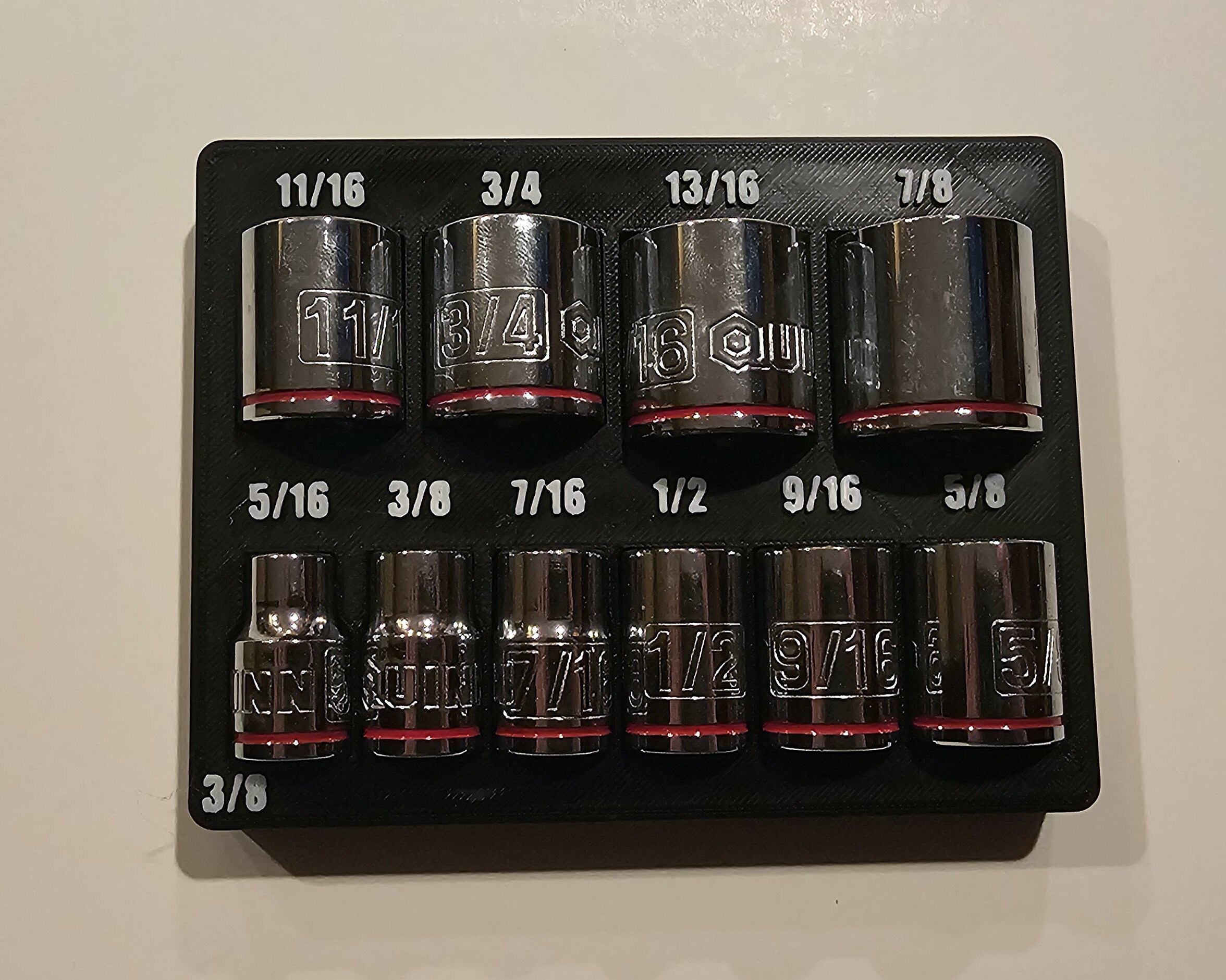 3D Printed Organizer Tray for Harbor Freight Quinn 64211 Sockets - 3/8 ...