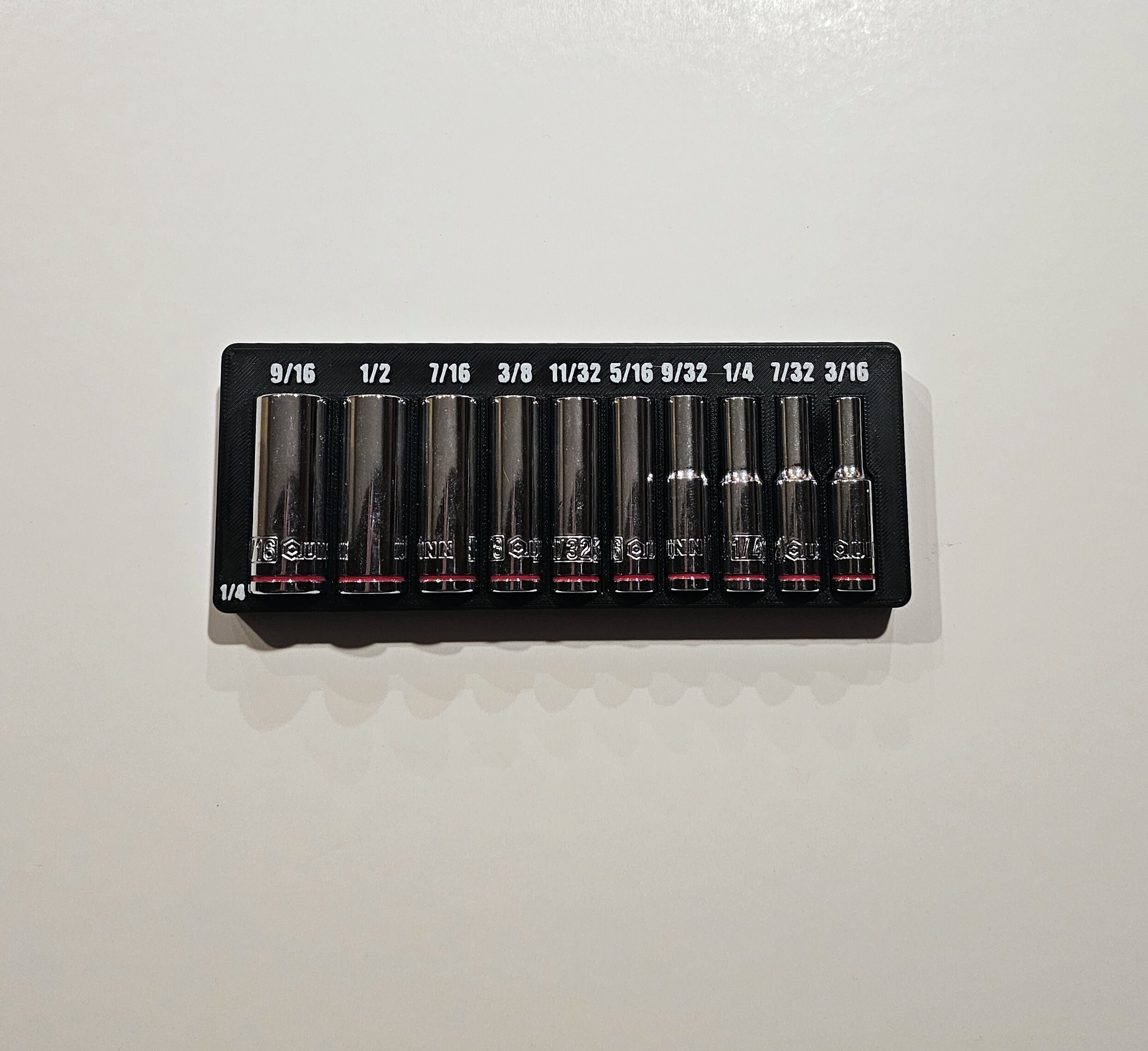 3D Printed Organizer Tray for Harbor Freight Quinn 64207 Sockets - 1/4 ...