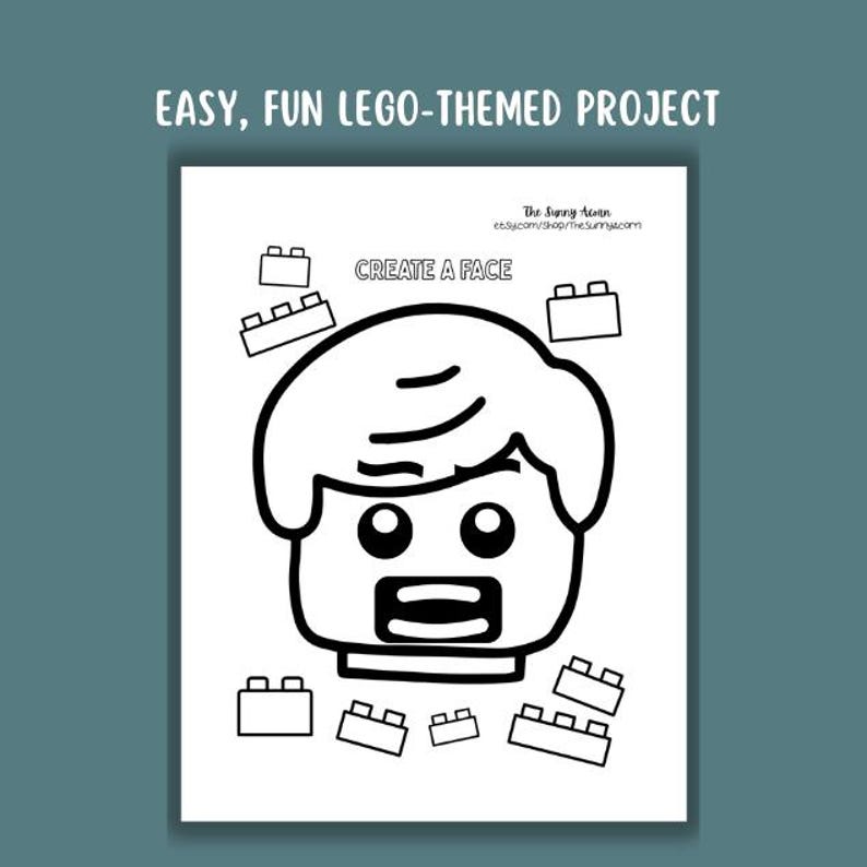 Create A Face: Kids Cut and Paste Template, Building Block Faces, 11 ...