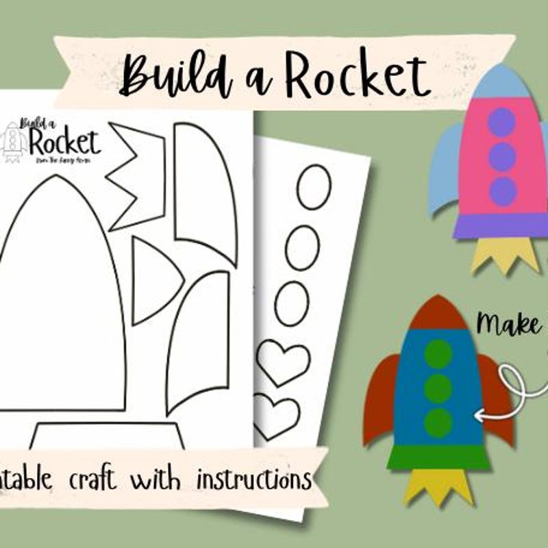 Printable Space Ship Craft - Etsy