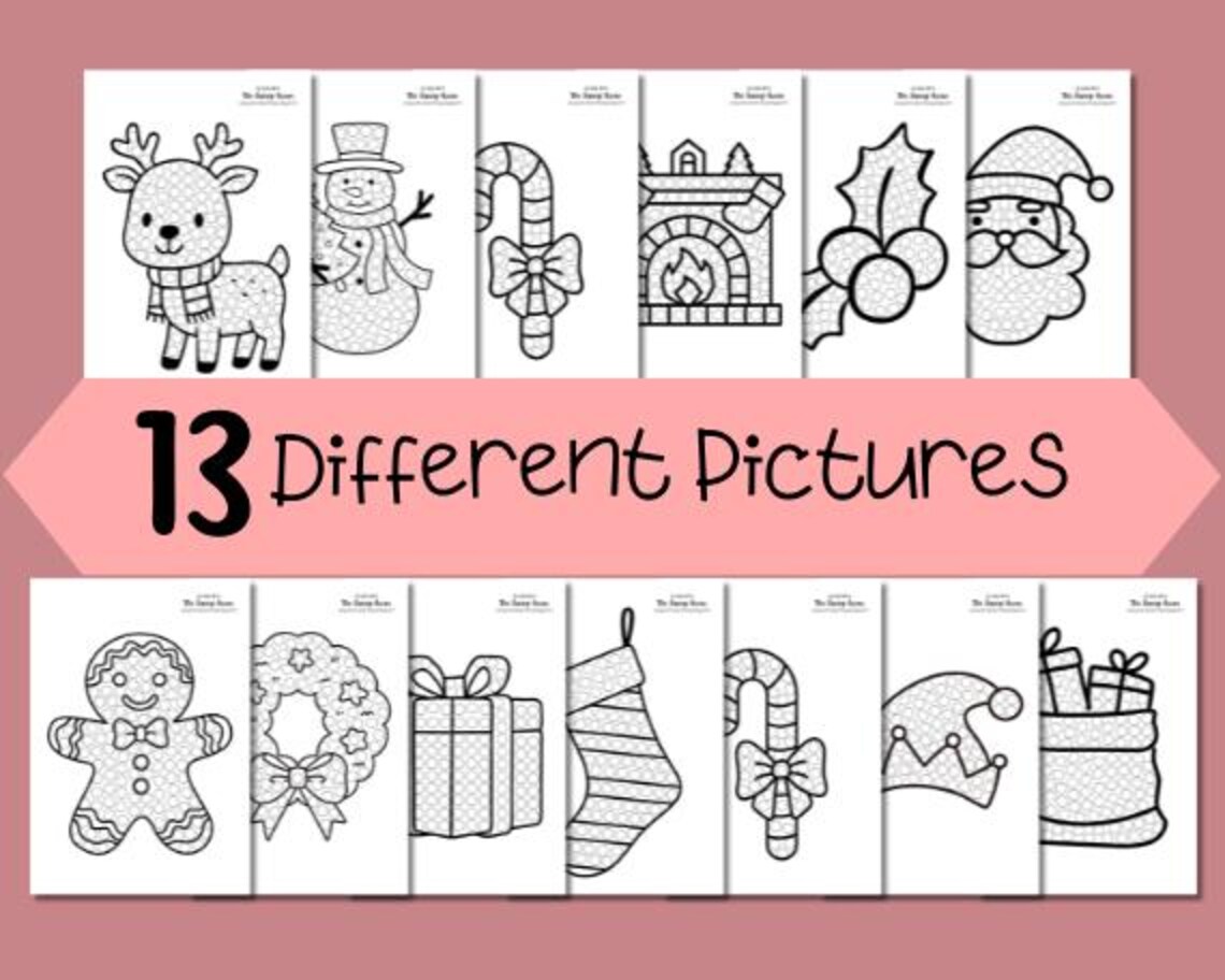 Christmas Q Tip Art: Kids Paint Craft, 20-page PDF - Etsy
