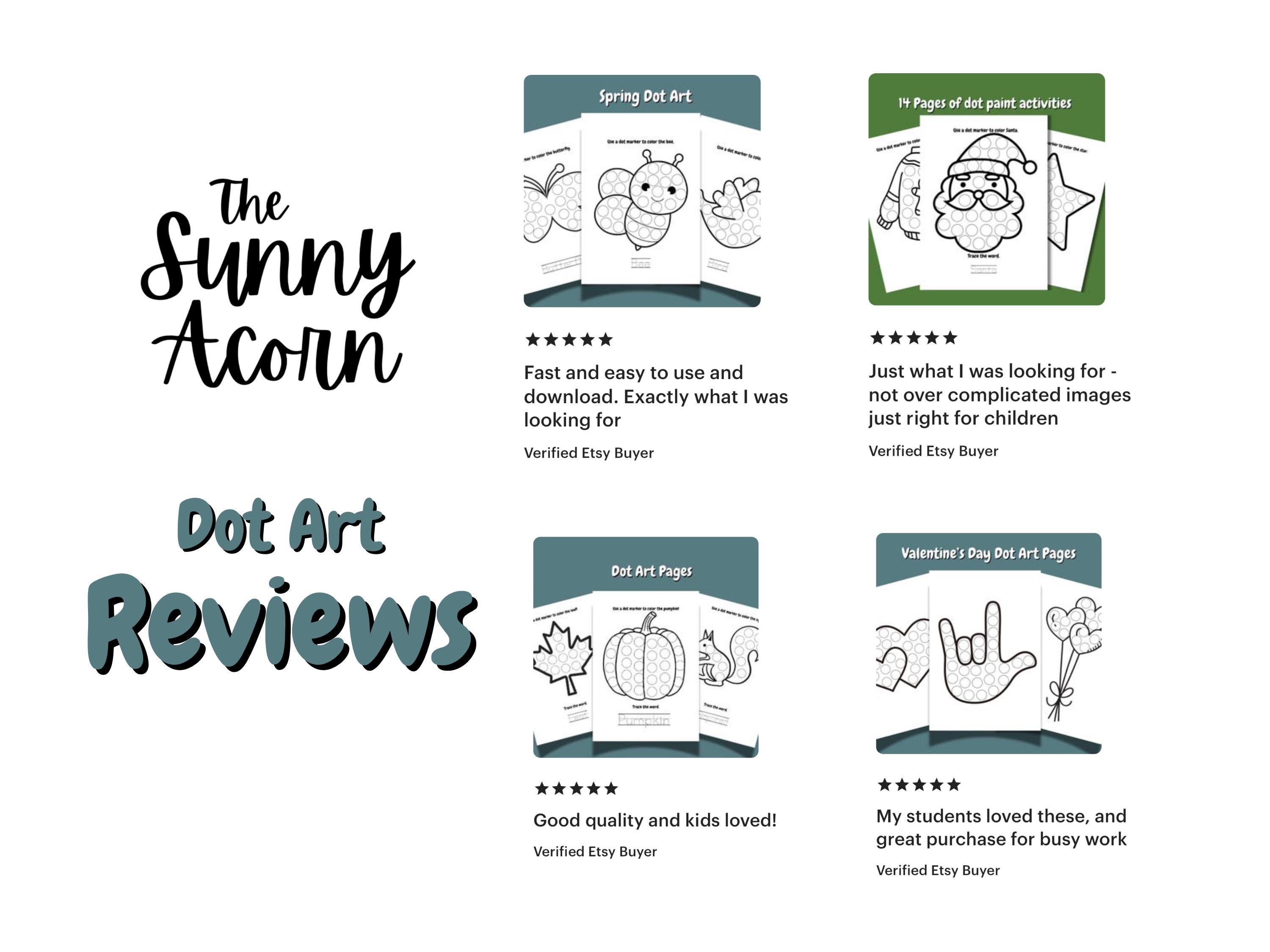 Sports Dot Art: Kids Paint and Writing Craft, 7-page PDF - Etsy