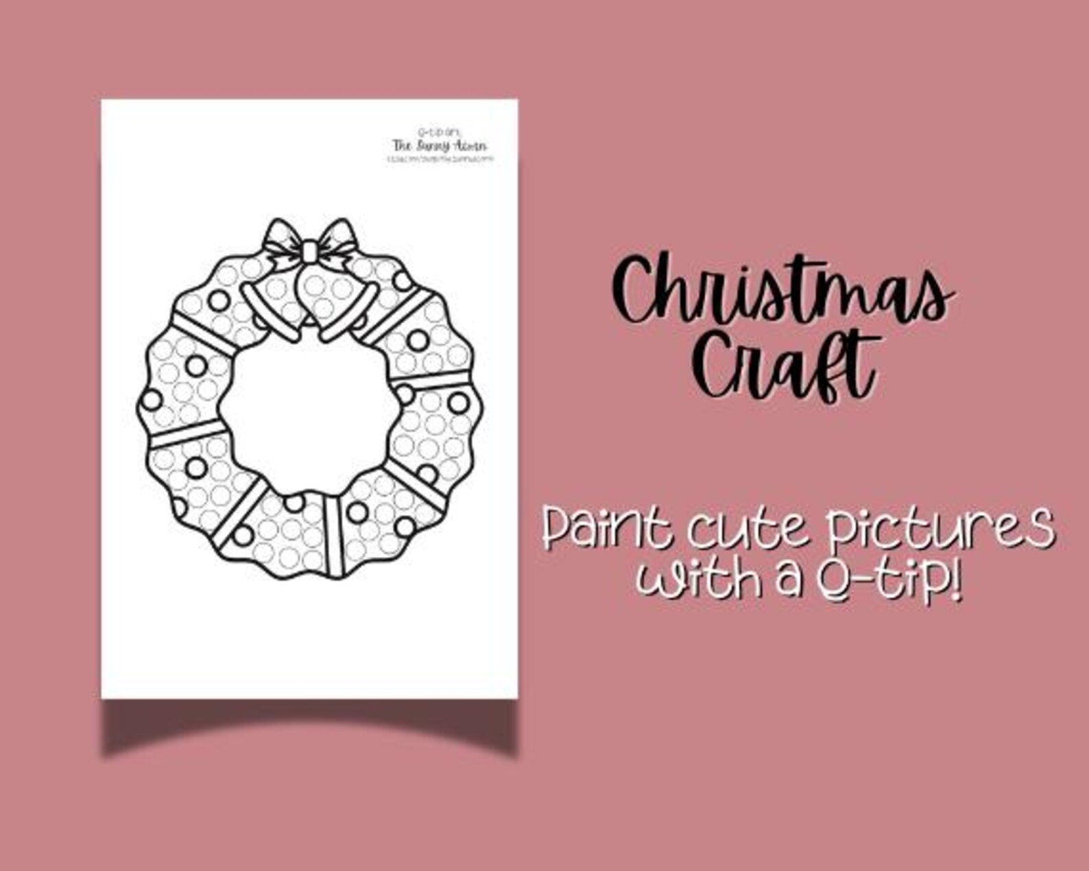 Christmas Q Tip Art: Kids Paint Craft, 20-page PDF - Etsy