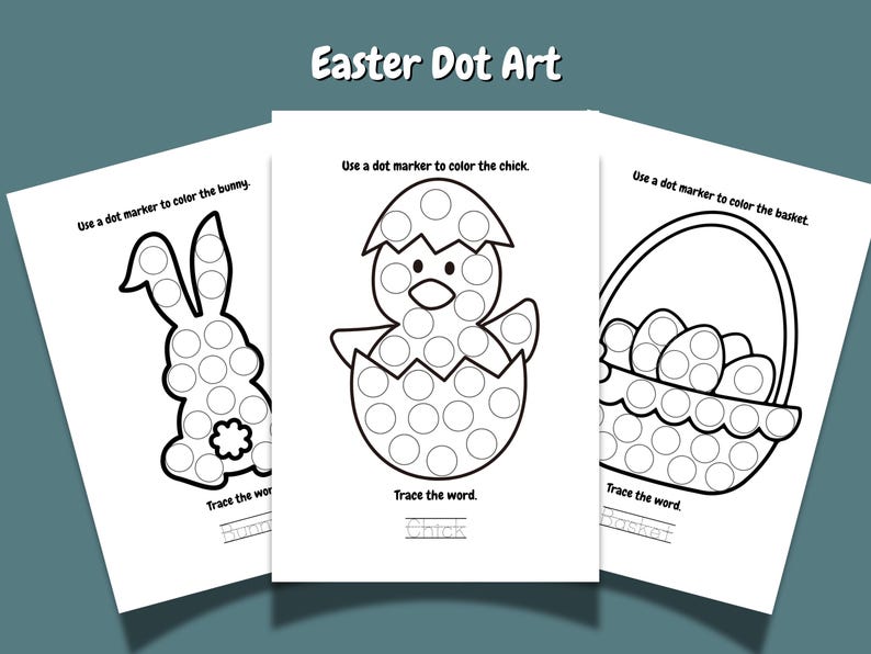 Easter Dot Art Activity / Dot Paint / Spring Holiday Craft for Kids ...