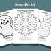 Winter Dot Art: Kids Paint and Writing Craft, 9-page PDF - Etsy