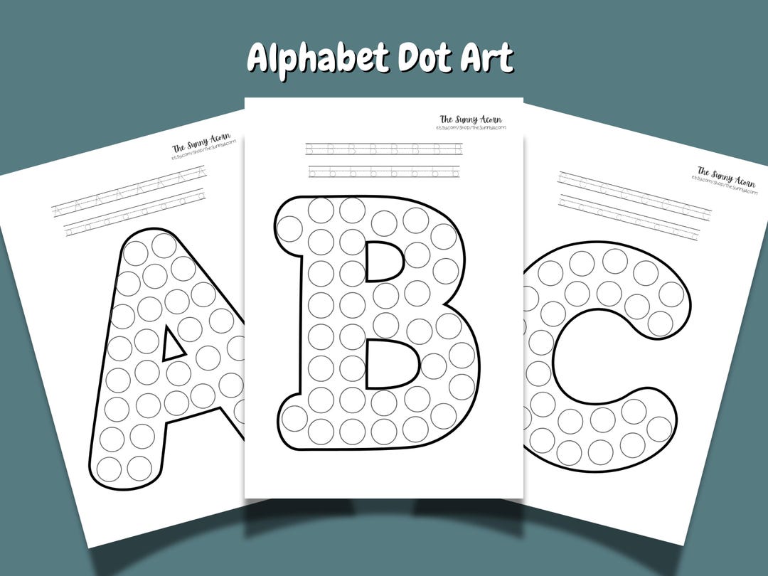 Alphabet Dot Art / Kids Paint Craft With Word Tracing / Printable PDF ...