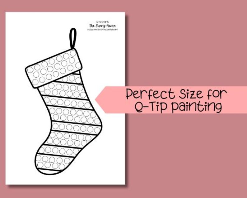 Christmas Q Tip Art: Kids Paint Craft, 20-page PDF - Etsy