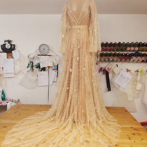 Star Dress,star Wedding Dress,gold Star Dress - Etsy