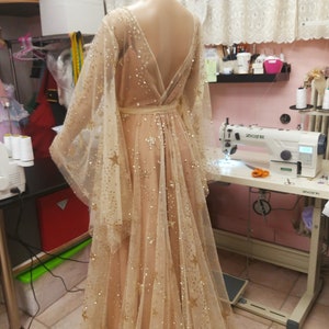 Star Dress,star Wedding Dress,gold Star Dress - Etsy