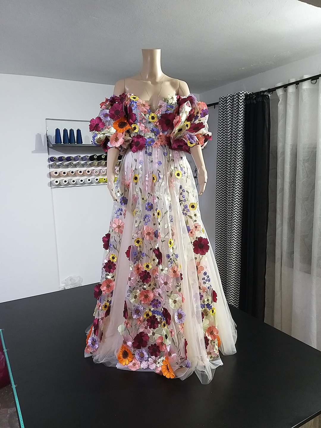 DDP off Shoulder Floral Long Gown DDP - Etsy