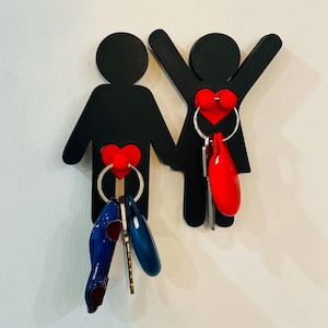 Couples Key Holder – Cute and Creative Wall-mounted Key Organizer ...