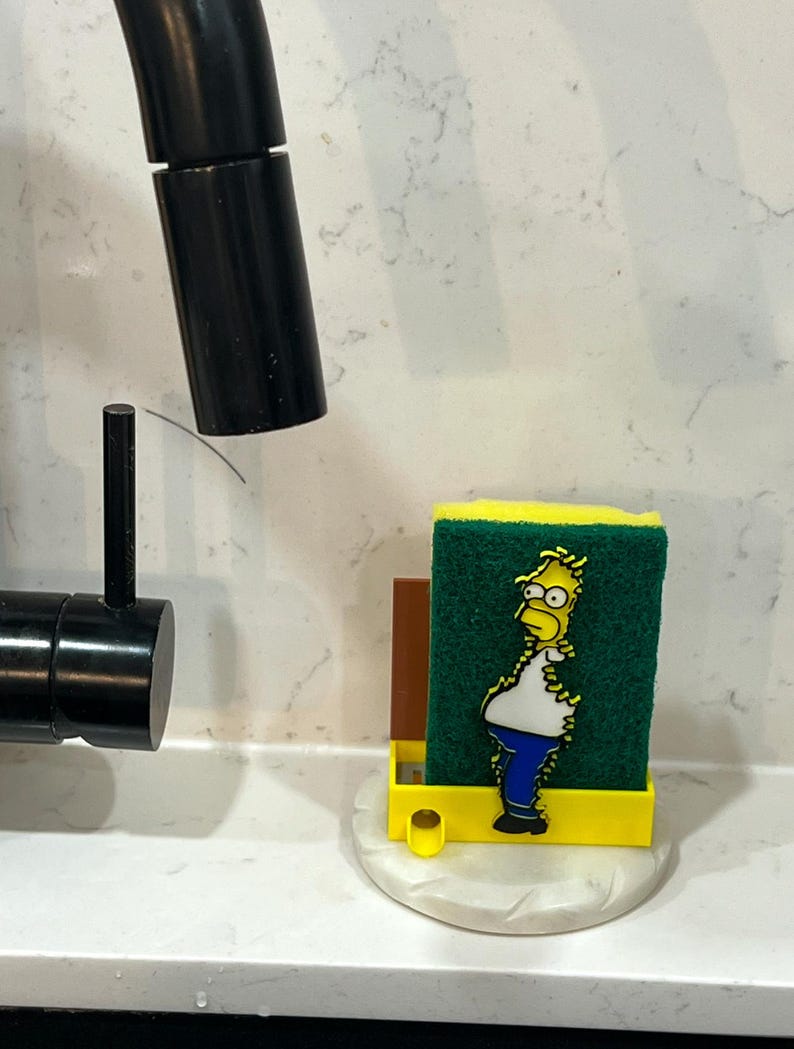 Homer Simpson Sponge Holder - the Simpsons Bush Meme - Funny Kitchen ...