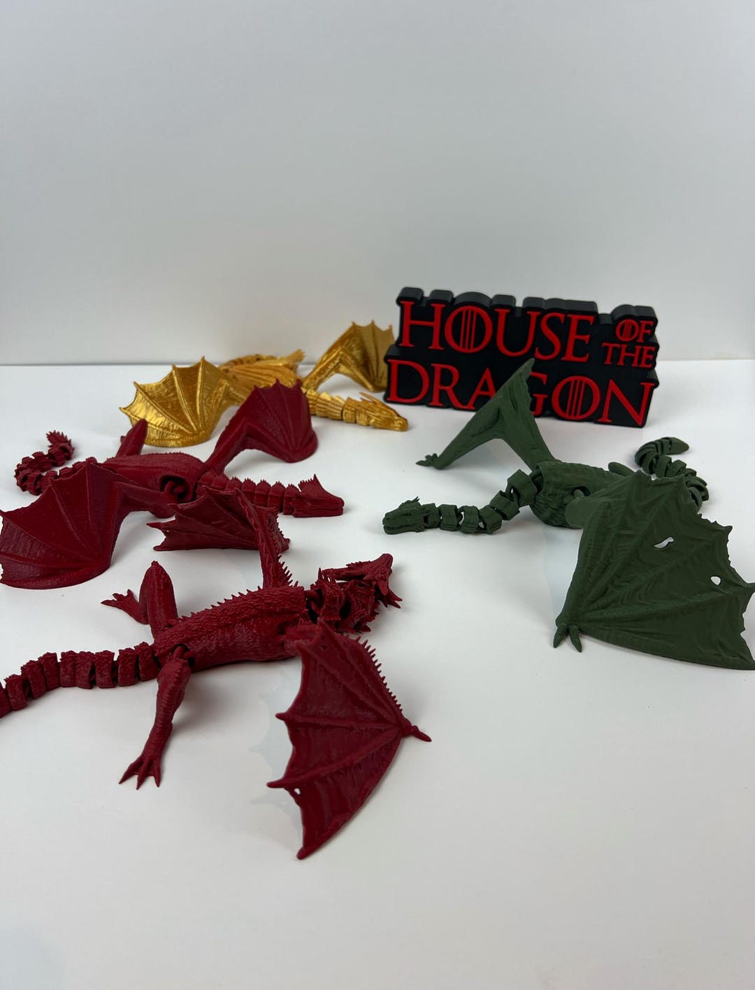 House of the Dragon Dragon Models Syrax, Caraxes, Vhagar, and Meleys ...