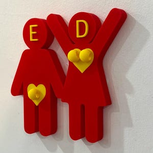 Couples Key Holder – Cute and Creative Wall-mounted Key Organizer ...