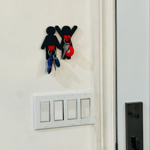 Couples Key Holder – Cute and Creative Wall-mounted Key Organizer ...