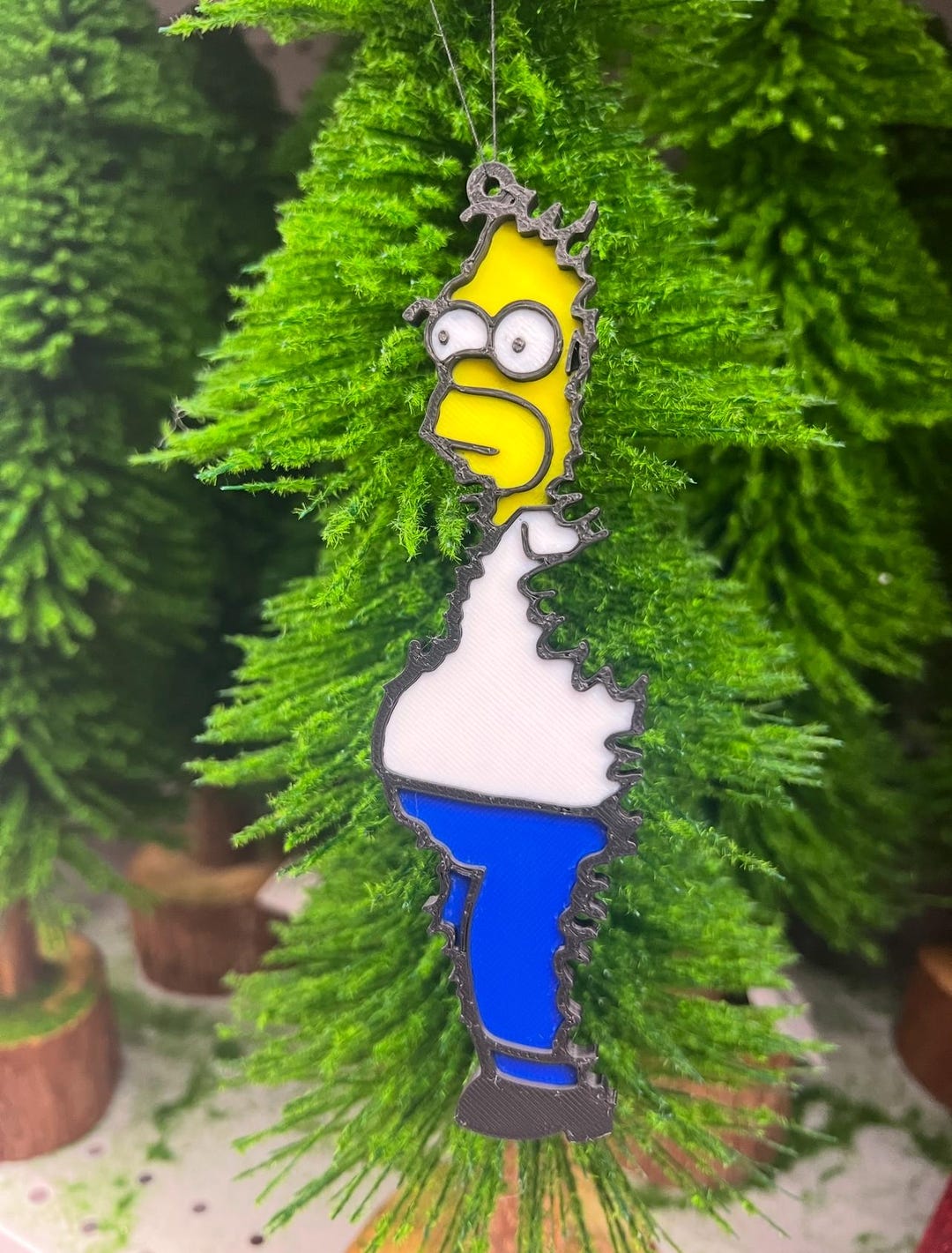 Homer Simpson Christmas Hanging Decoration - 3D Printed Ornament ...