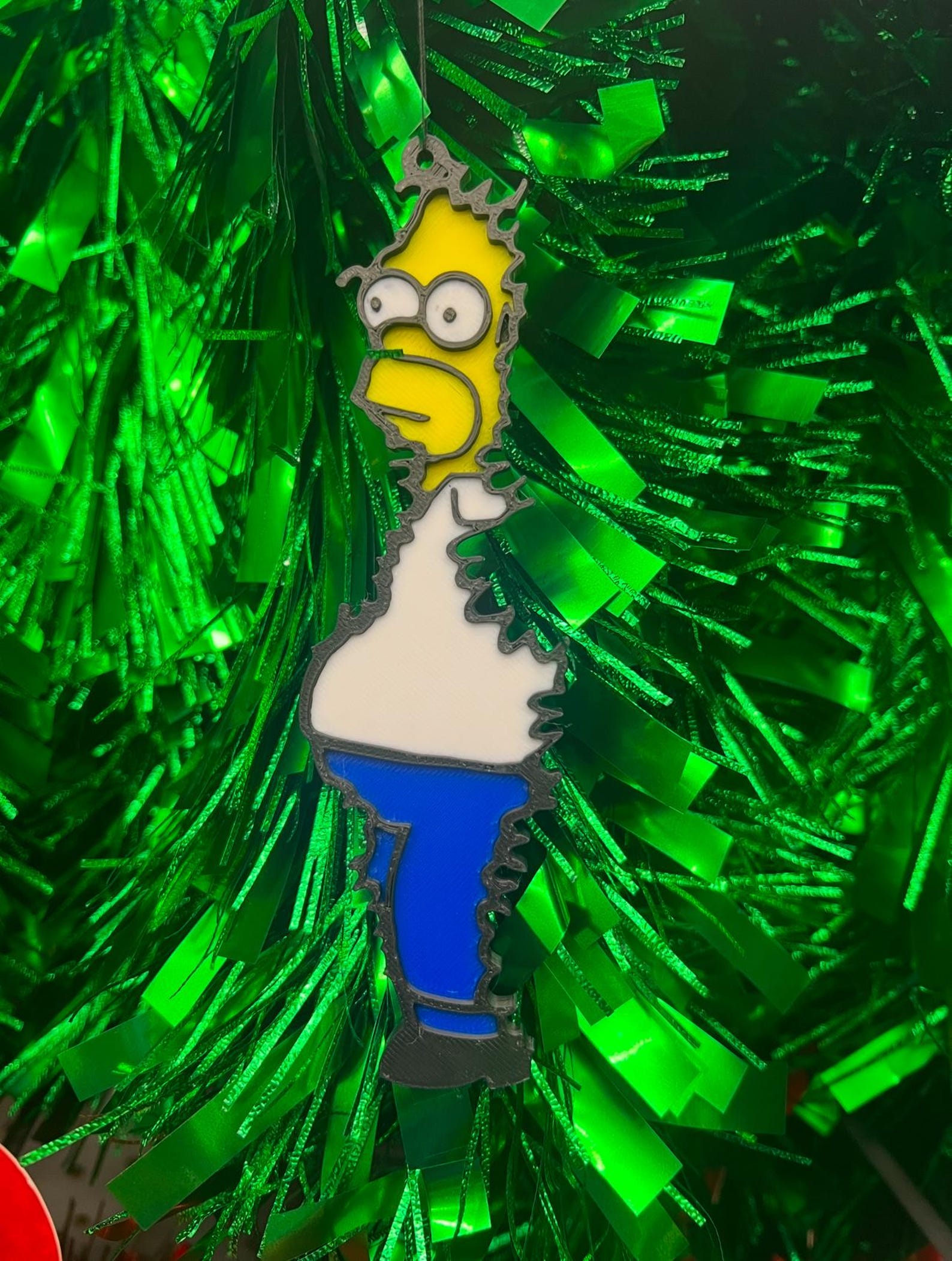 Homer Simpson Christmas Hanging Decoration - 3D Printed Ornament ...