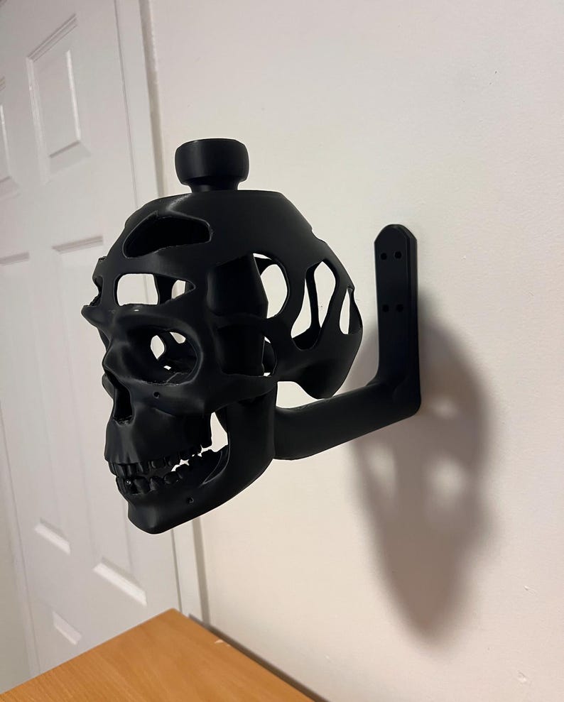 Wall-mounted Skull Helmet Display Stand – Perfect for Motorcycle and ...
