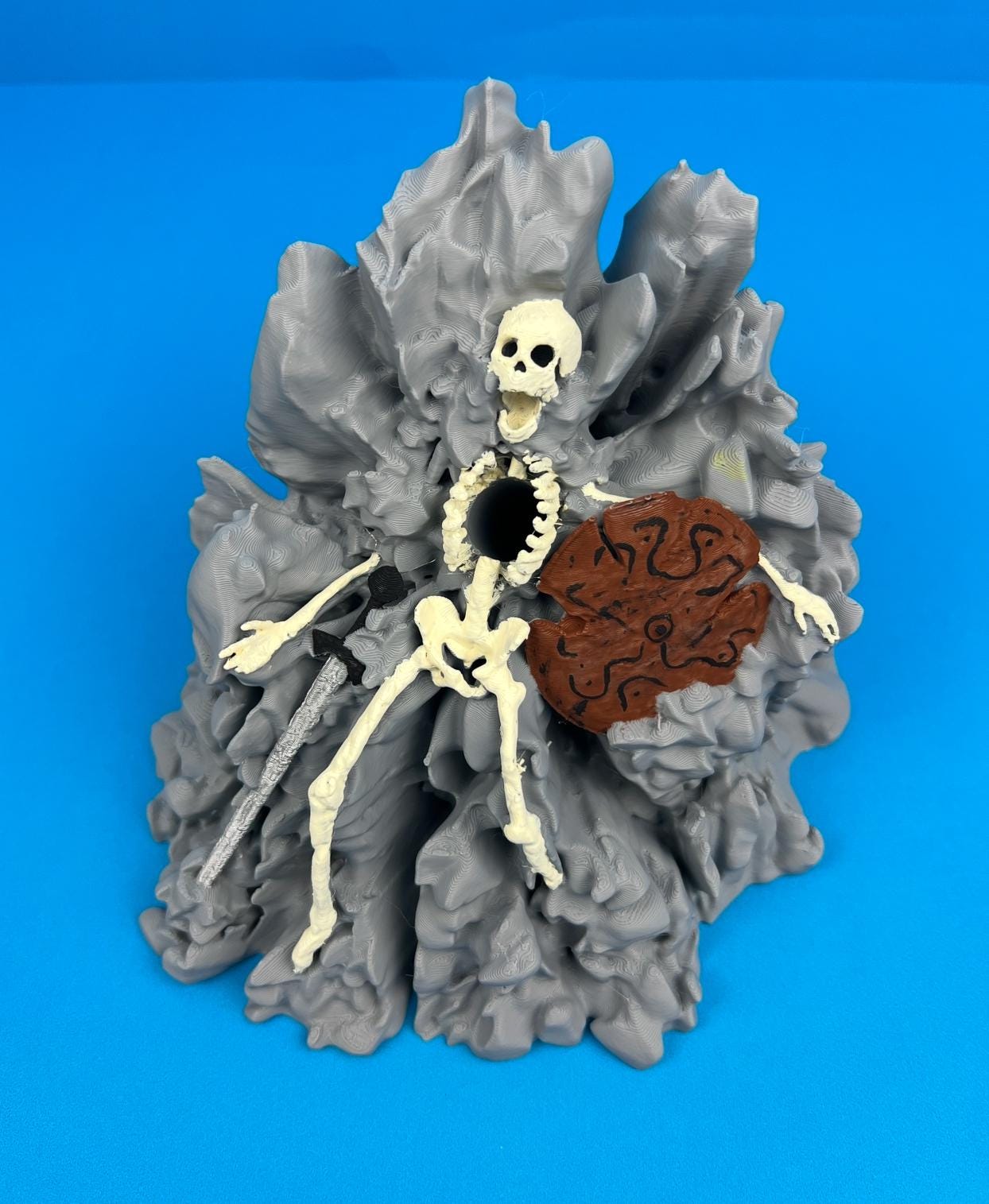 Fallen Warrior Skeleton Pen Holder – Unique Desk Organizer and Gift - Etsy