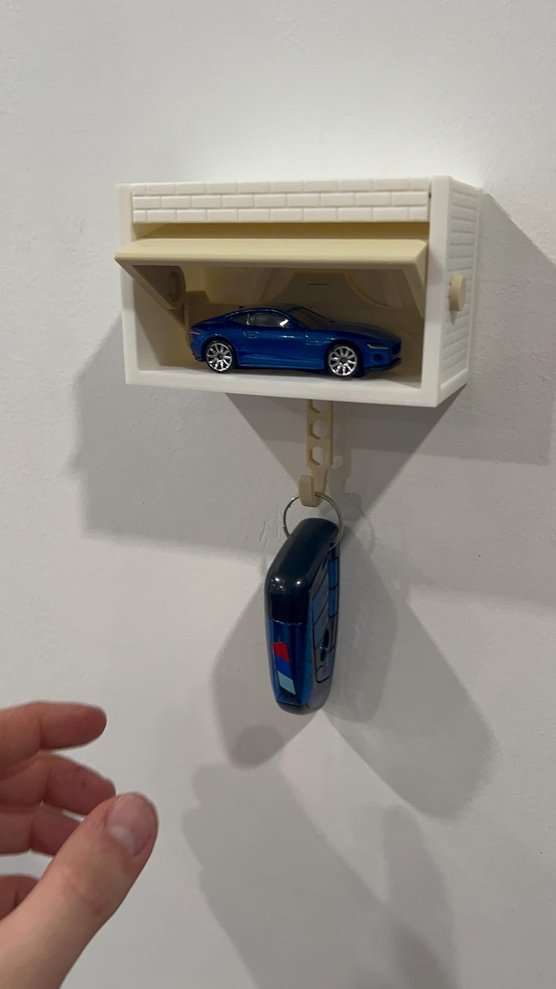 3d-printed Wall-mounted Mini Garage Key Holder – Fun & Functional ...