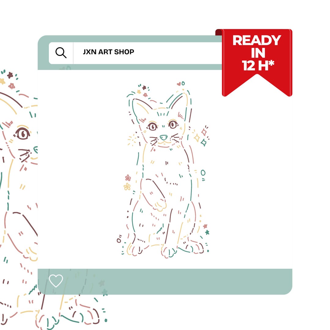 PET – FULL BODY – Custom Pet Portrait – Hand-drawn Digital Pet ...