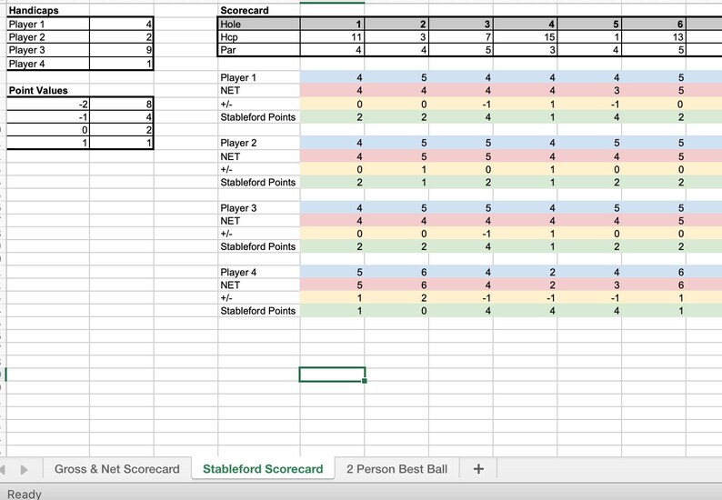 Golf Scorecard Calculator - Etsy
