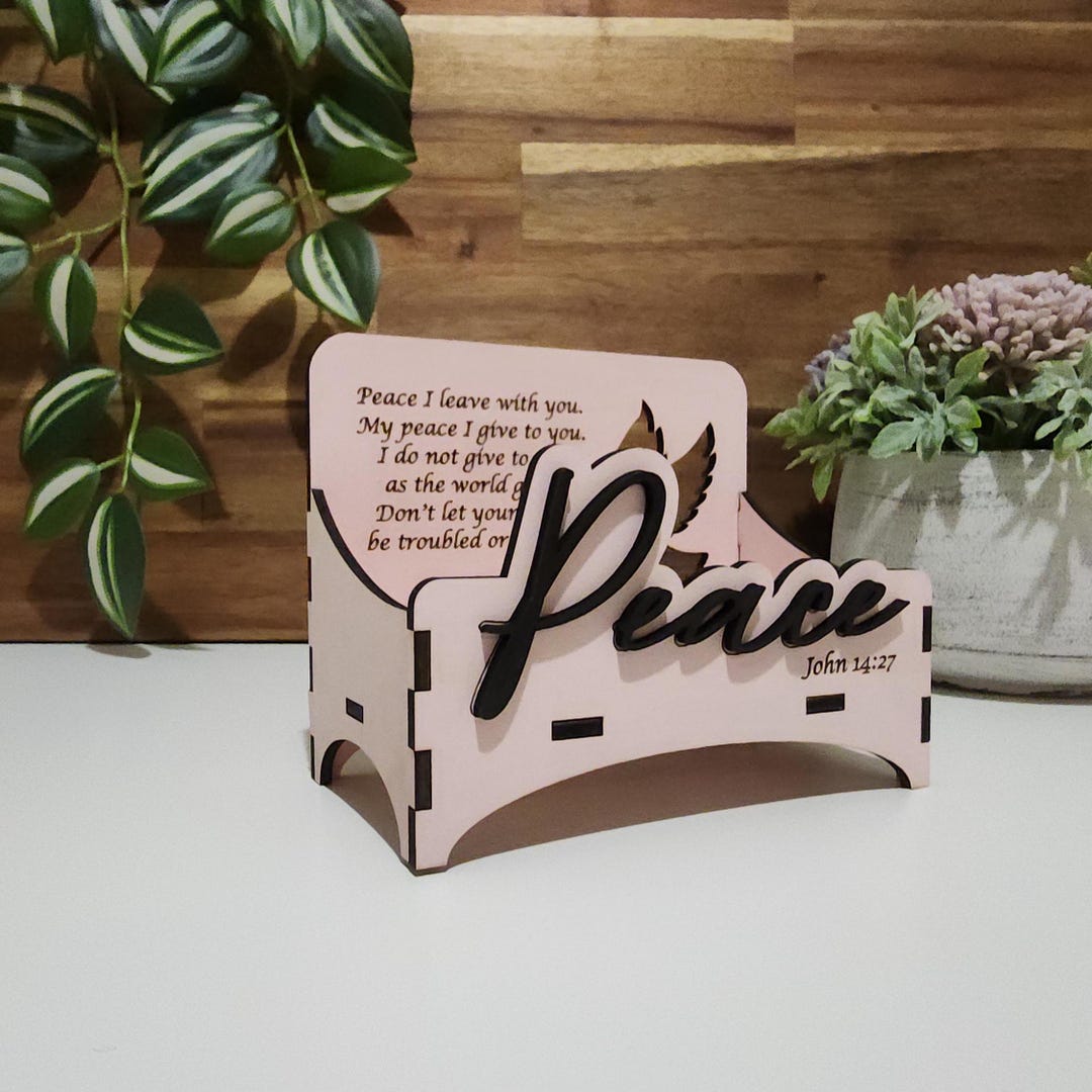 Christian Laser-cut Tealight Holder With 'peace' Design Bible Verse ...